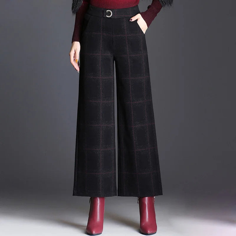Belgravia Plaid Wide-Leg Trouser – Harbor & Thorne