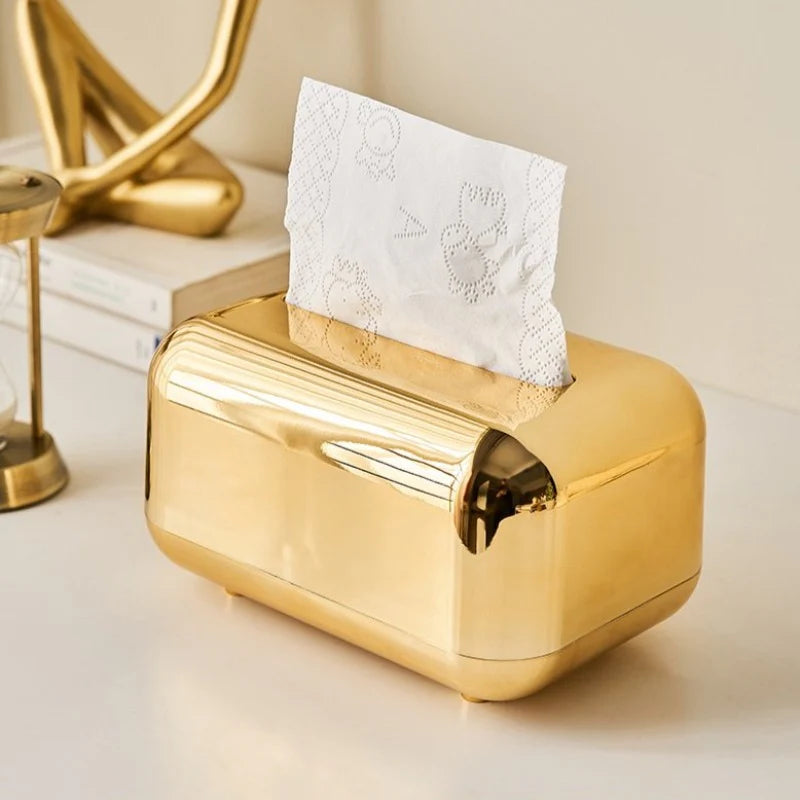 Luxe Gold & Silver Tissue Dispenser – Harbor & Thorne